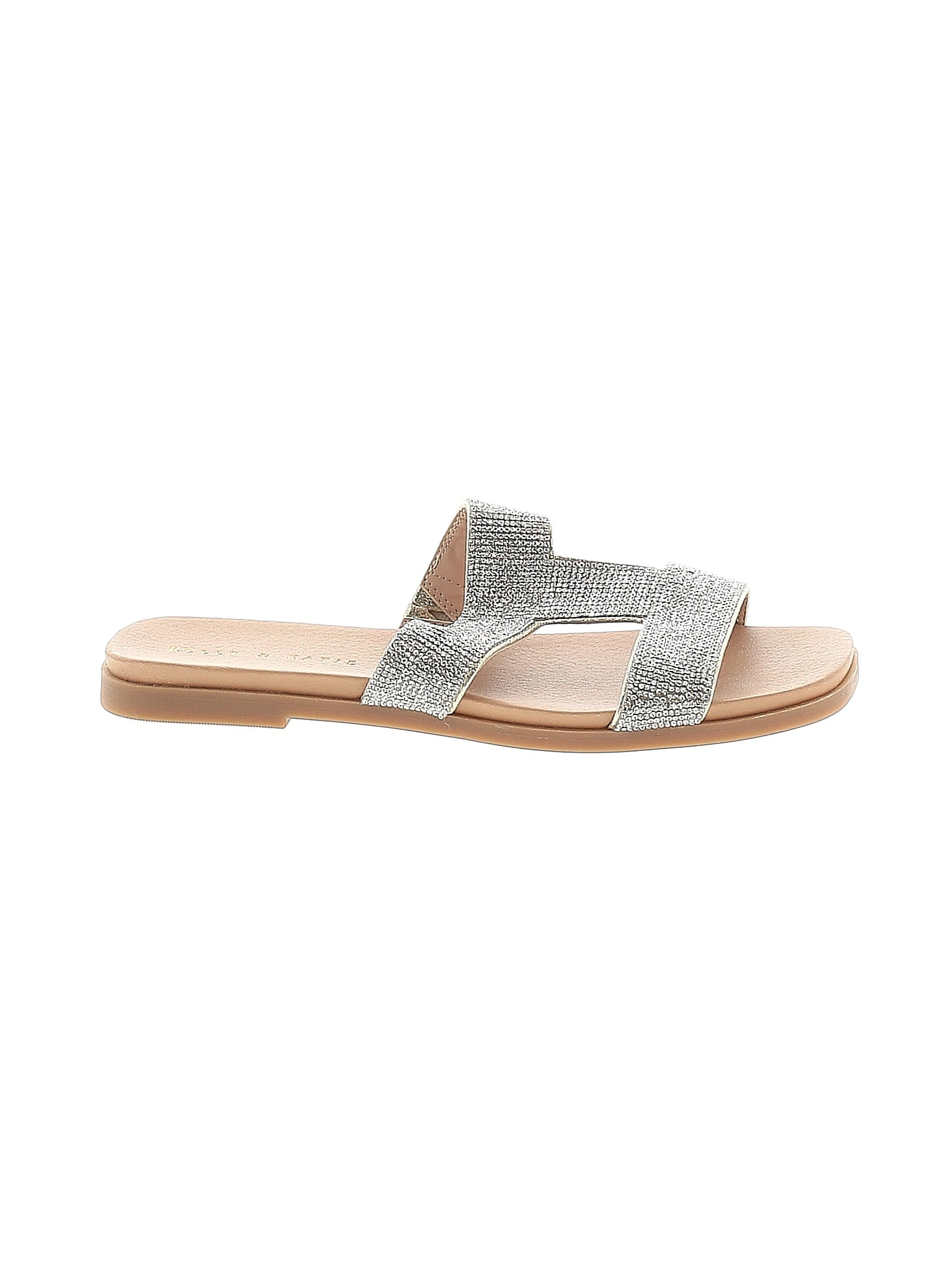 Kelly & Katie Metallic Silver Sandals Size 8 1/2 - 55% off | thredUP