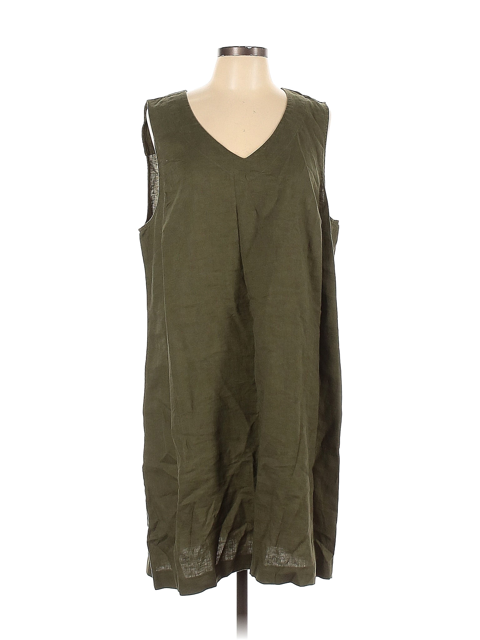 J.Jill 100% Linen Green Casual Dress Size XL - 72% off | thredUP