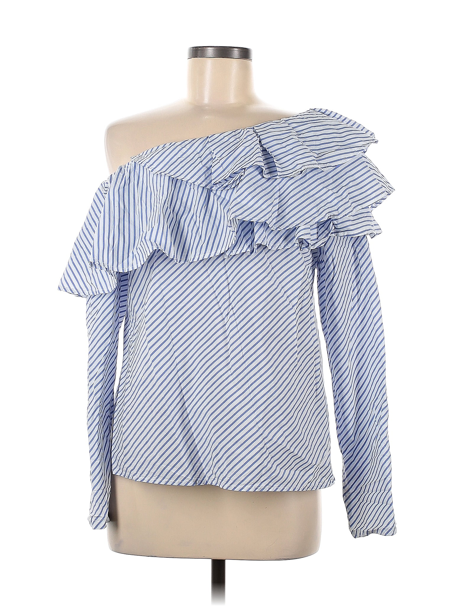 Gap 100 Cotton Blue Long Sleeve Blouse Size M 57 Off Thredup