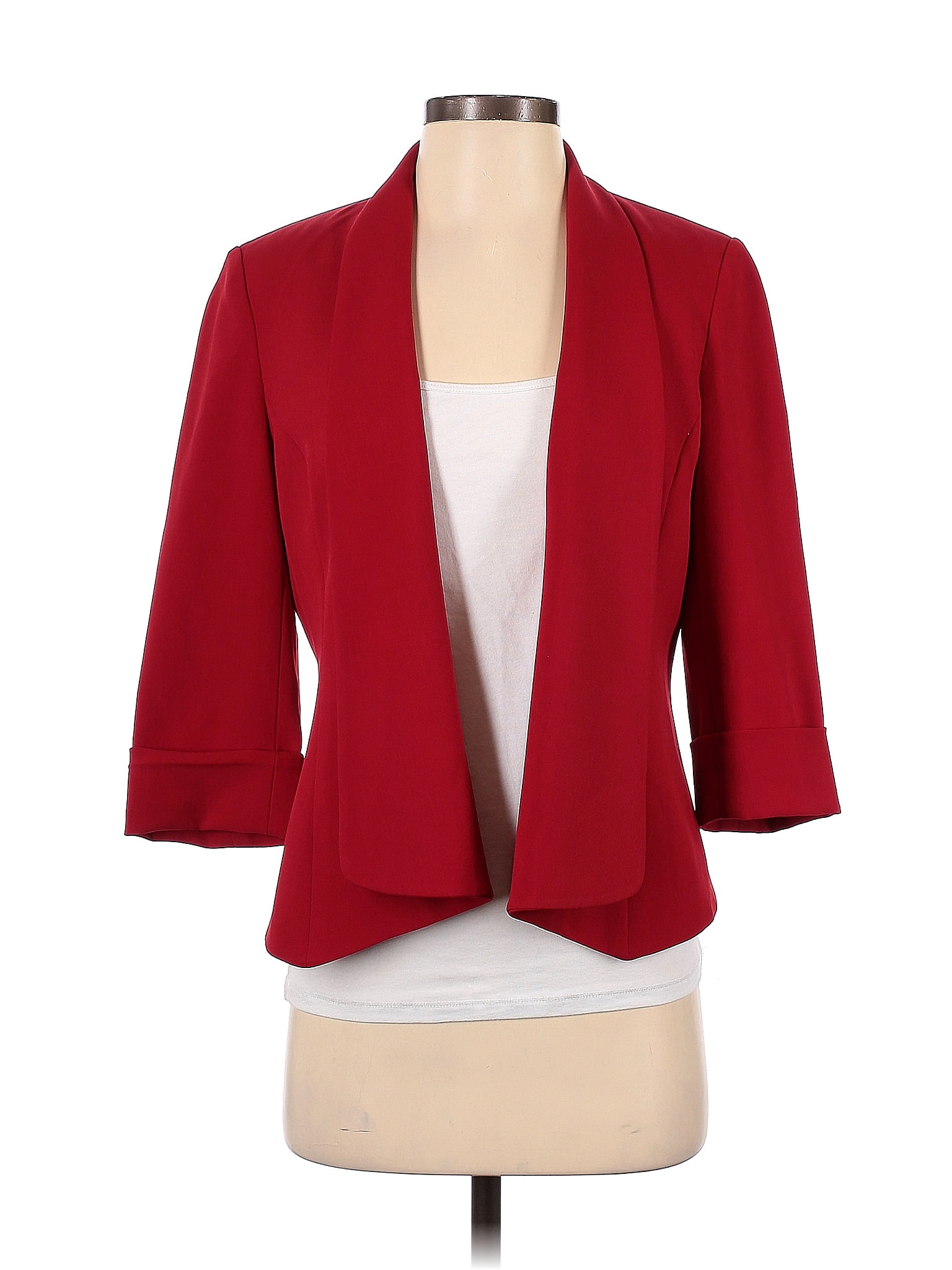 Kasper Solid Red Blazer Size 4 - 77% off | thredUP