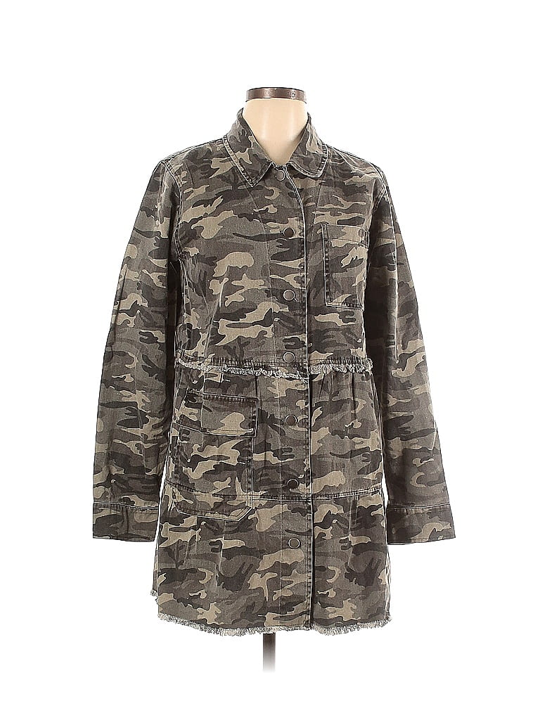 Mystree 100% Cotton Camo Gray Jacket Size L - 73% off | thredUP