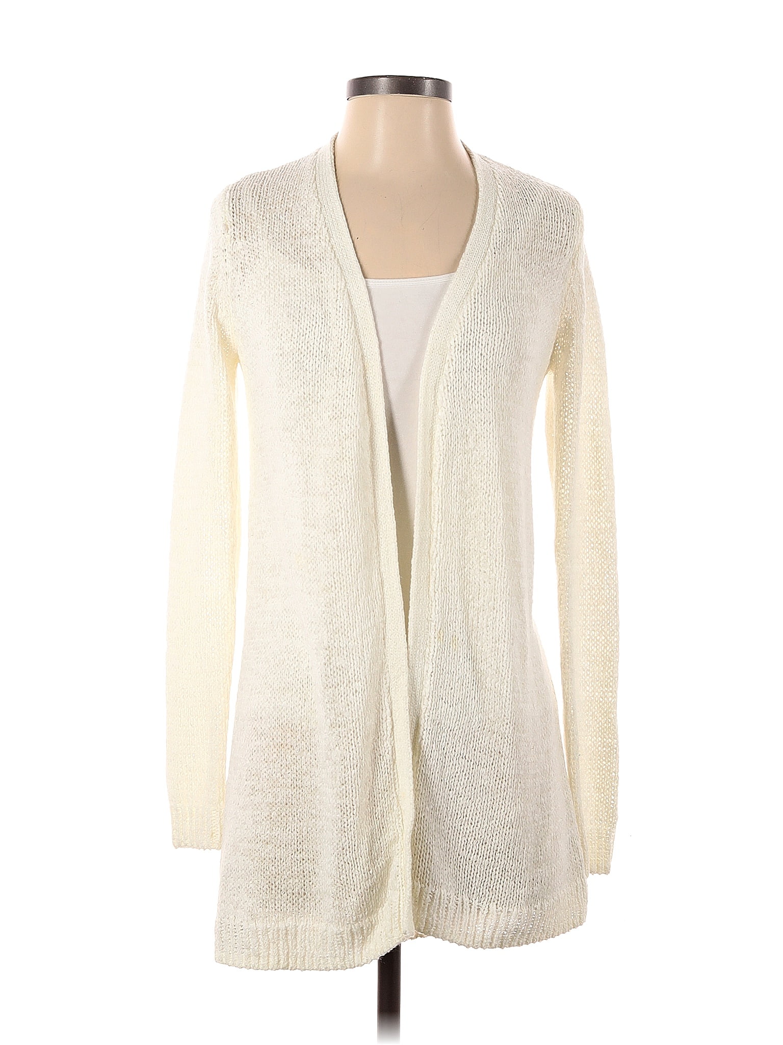 Moda International Color Block Solid Ivory Cardigan Size S - 57% off ...