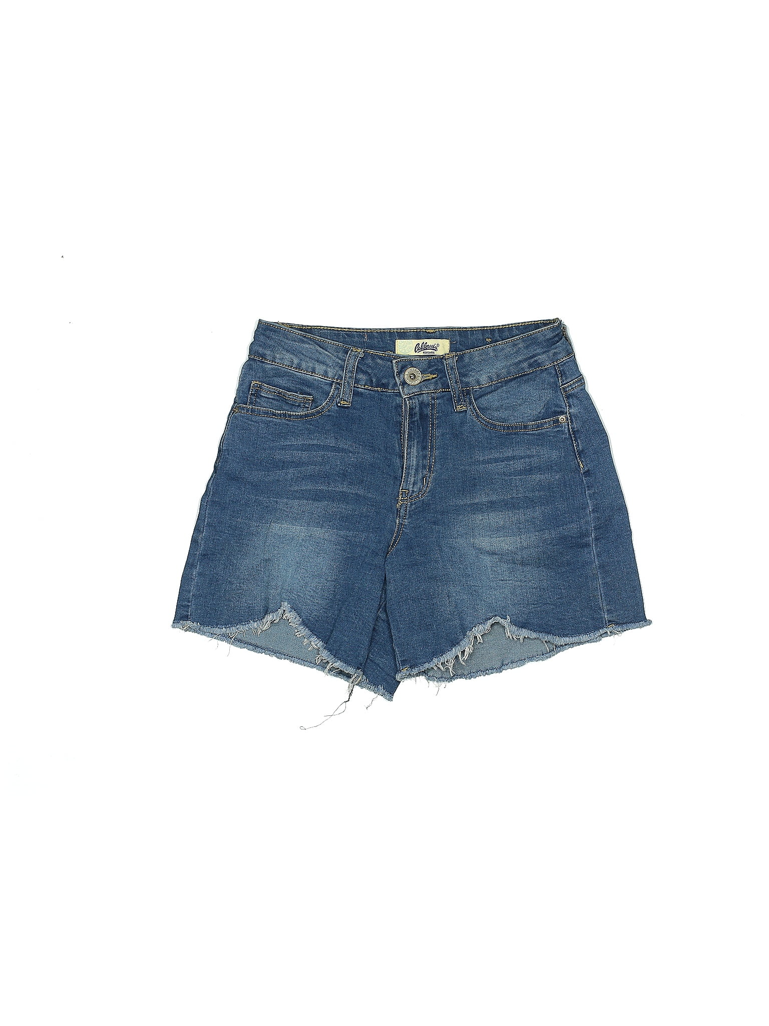 California Vintage Solid Blue Denim Shorts Size 5 - 78% off | ThredUp