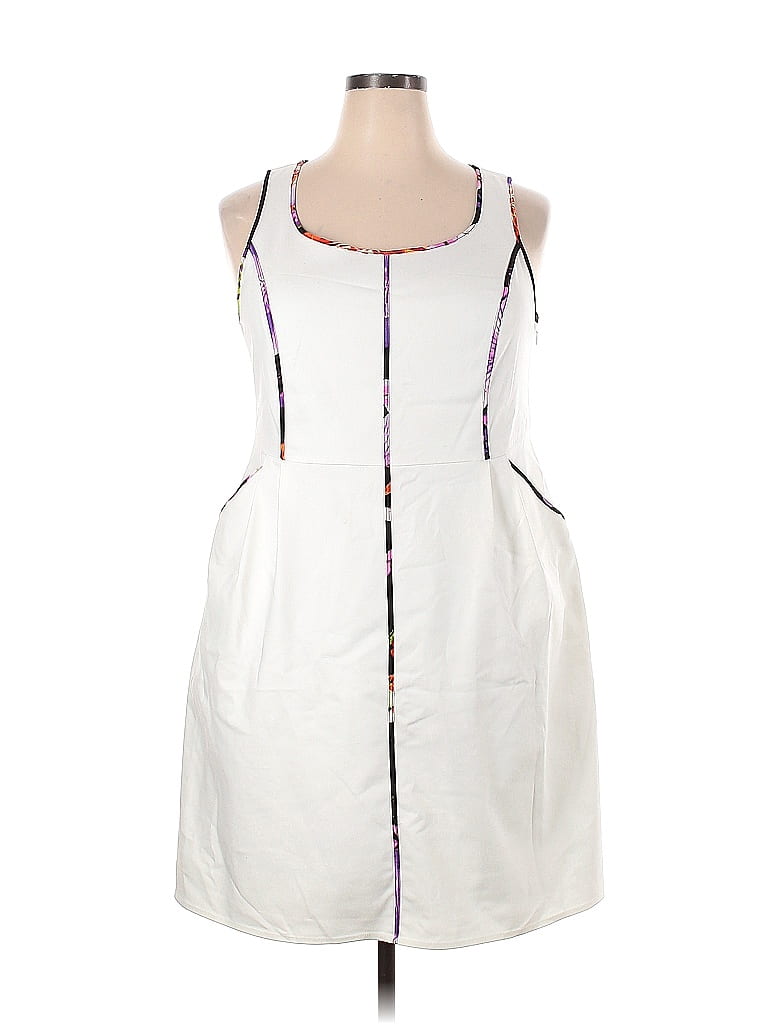 Lane Bryant Solid White Casual Dress Size 18 (Plus) - 57% off | thredUP