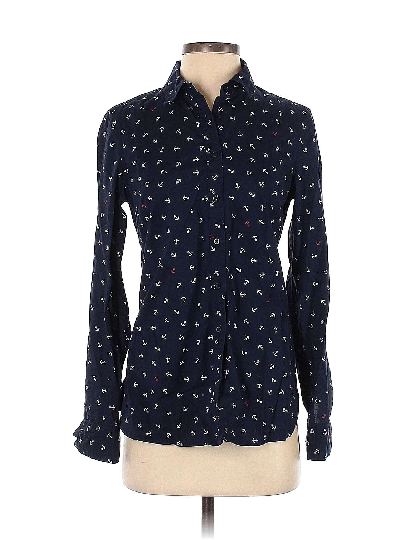 Tommy Hilfiger 100% Cotton Blue Long Sleeve Button-Down Shirt Size S - 74% off | thredUP