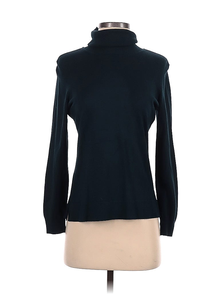 Alfani Color Block Solid Teal Blue Turtleneck Sweater Size S - 73% off ...