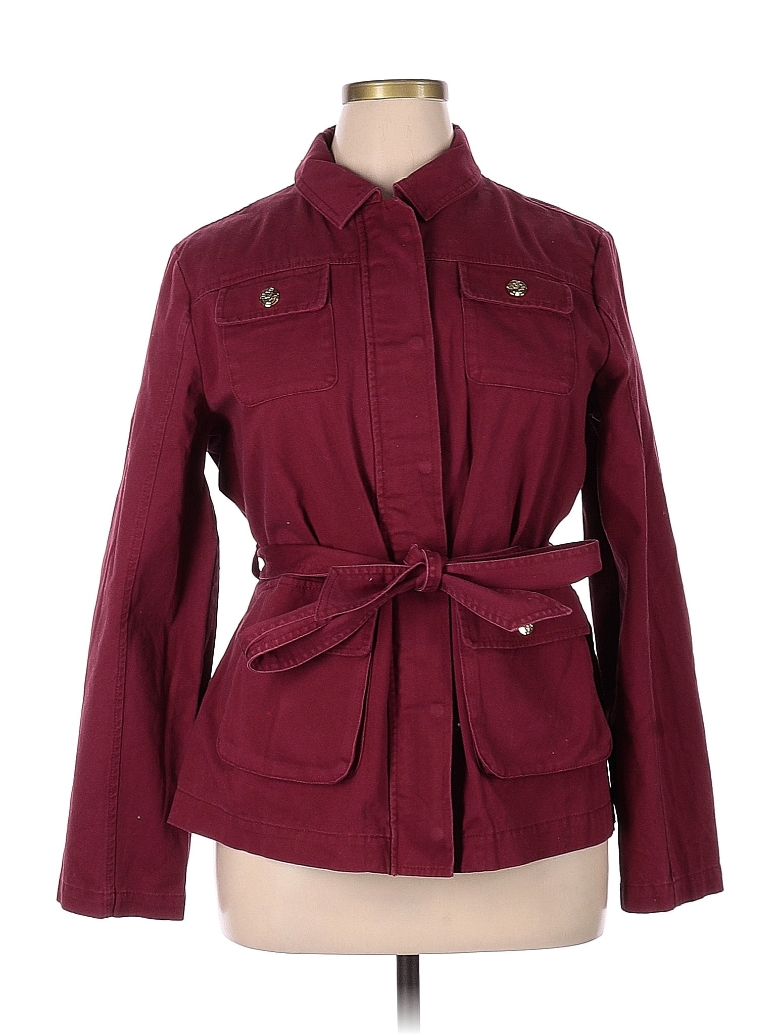 Draper James 100% Cotton Solid Maroon Burgundy Jacket Size XL - 74% off ...