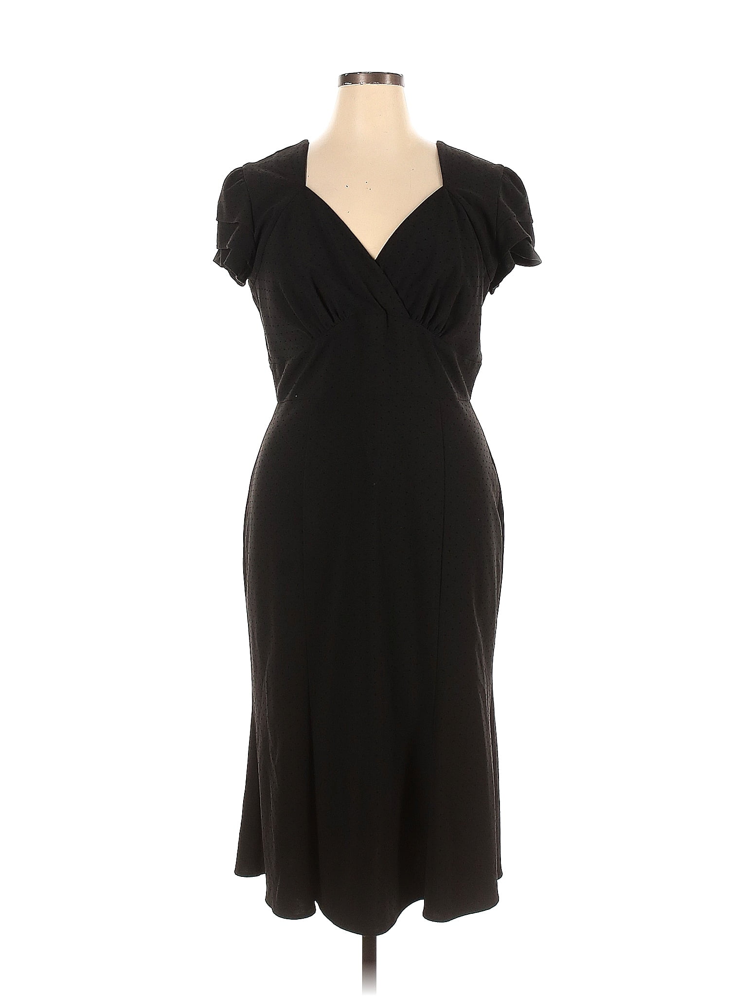 Stop Staring! Solid Black Casual Dress Size 16 - 75% off | thredUP