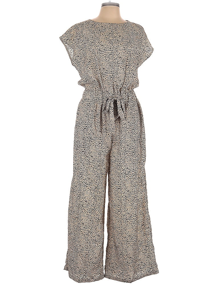 Doe & Rae 100% Polyester Gray Jumpsuit Size L - 72% off | thredUP