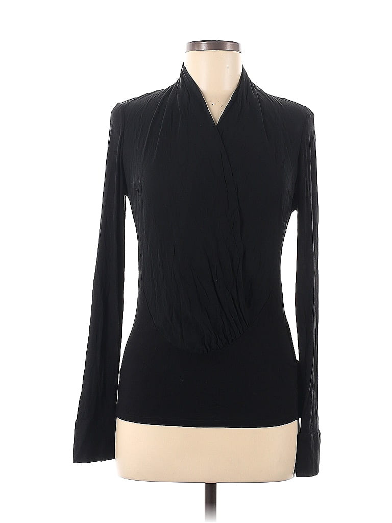Marciano 100% Silk Solid Black Long Sleeve Blouse Size M - 74% off | thredUP