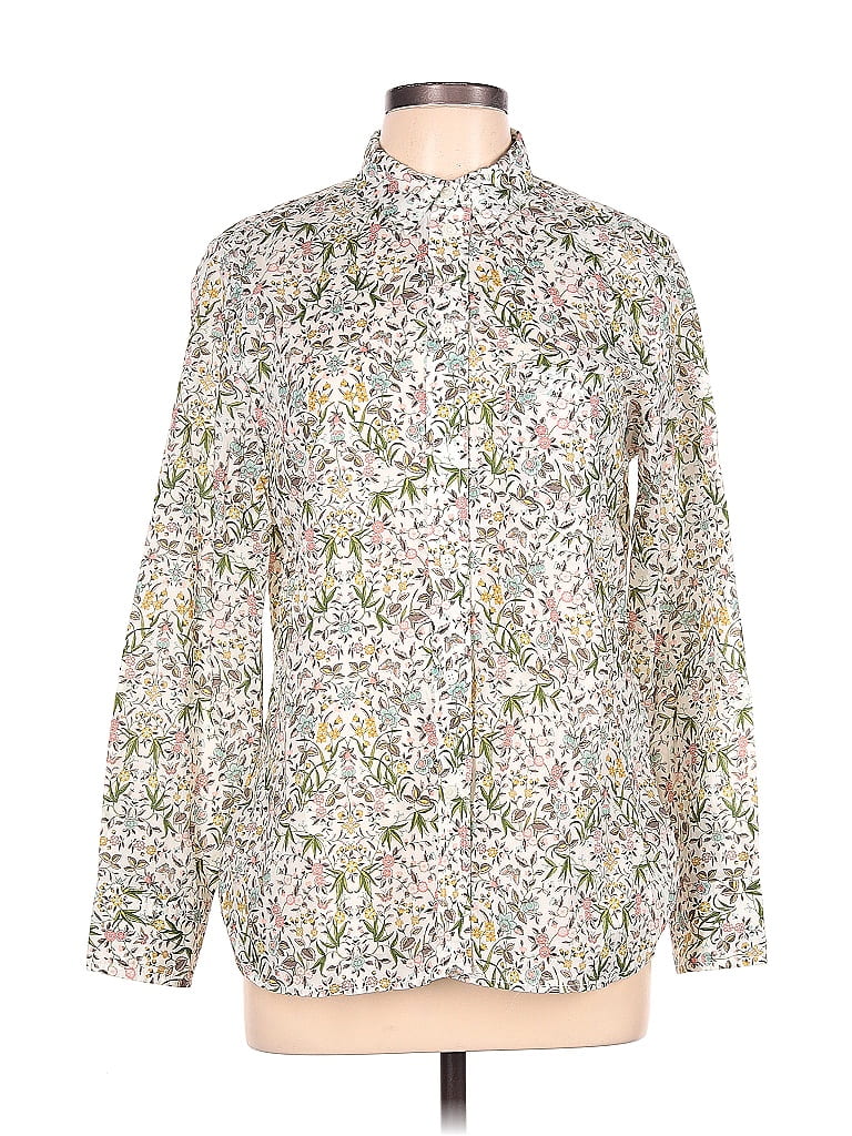 J.Crew 100% Cotton Ivory Long Sleeve Button-Down Shirt Size 10 - 70% off | thredUP