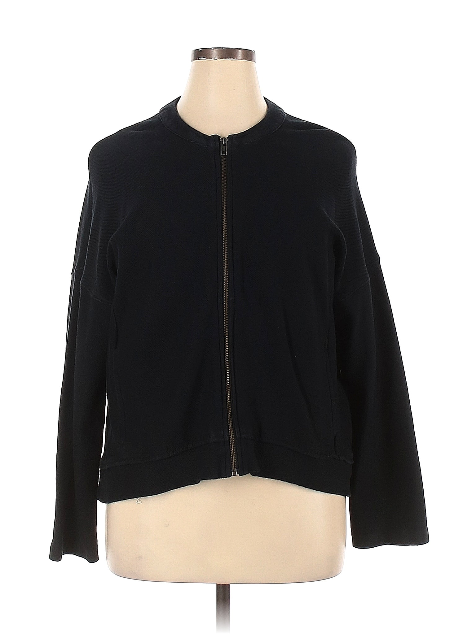 Madewell 100% Cotton Solid Black Jacket Size XL - 74% off | ThredUp