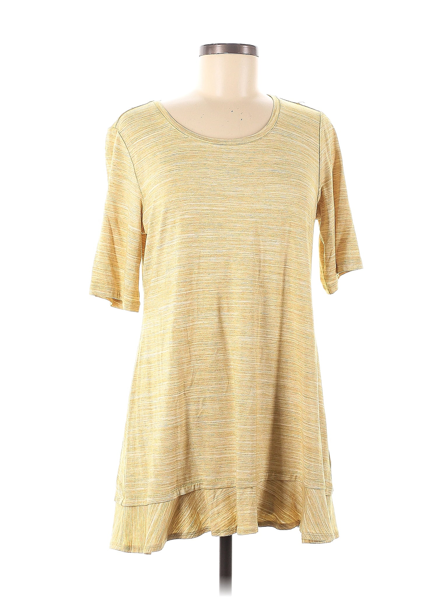 Logo By Lori Goldstein Yellow Short Sleeve Top Size M 64 Off Thredup