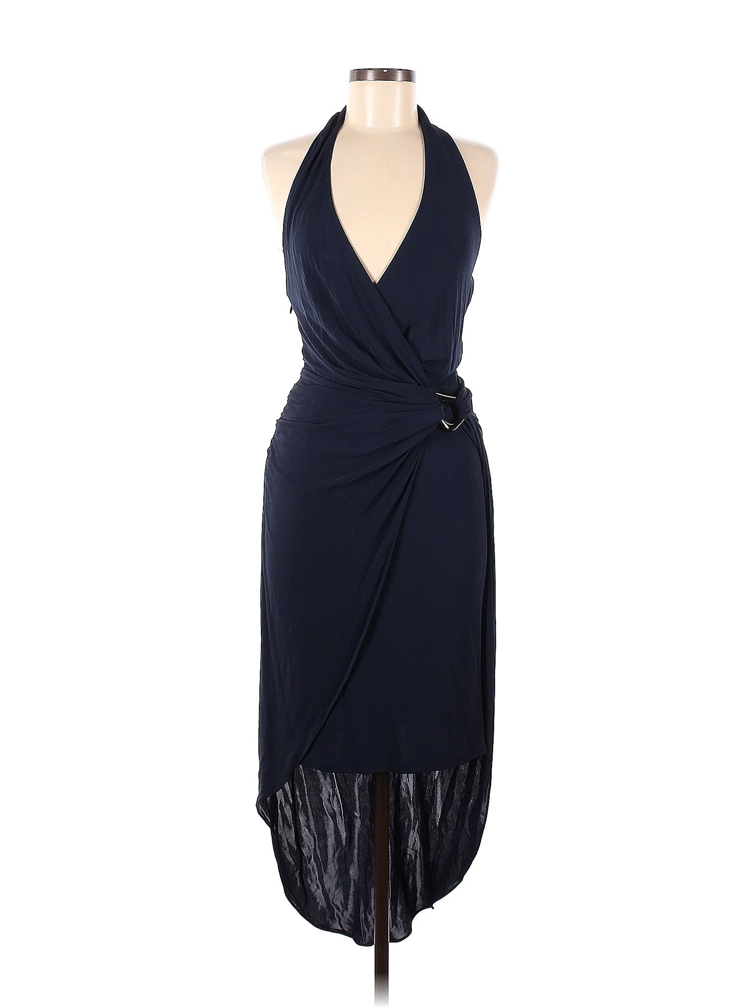 Halston Heritage 100 Rayon Blue Cocktail Dress Size 8 78 Off Thredup