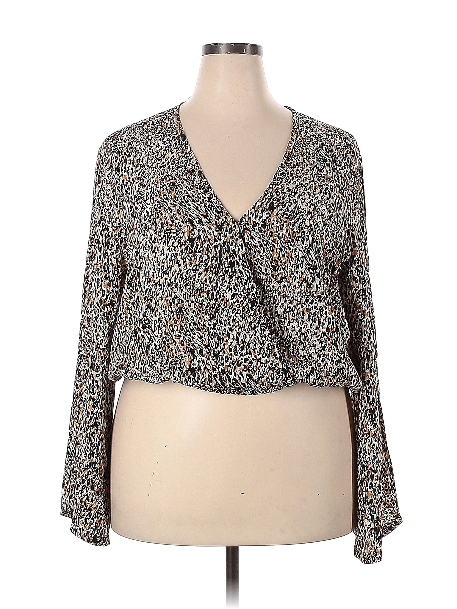 Volcom 100% Viscose Tan Long Sleeve Blouse Size 18 (Plus) - 64% off ...
