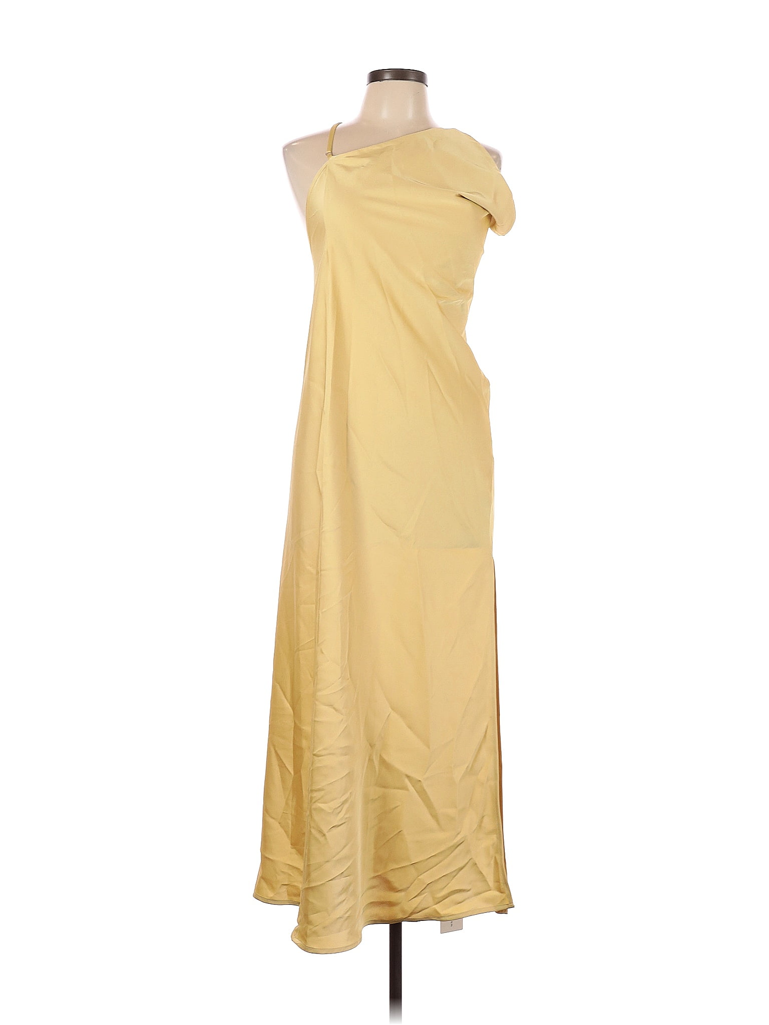 Commense Solid Yellow Casual Dress Size L - 64% off | ThredUp