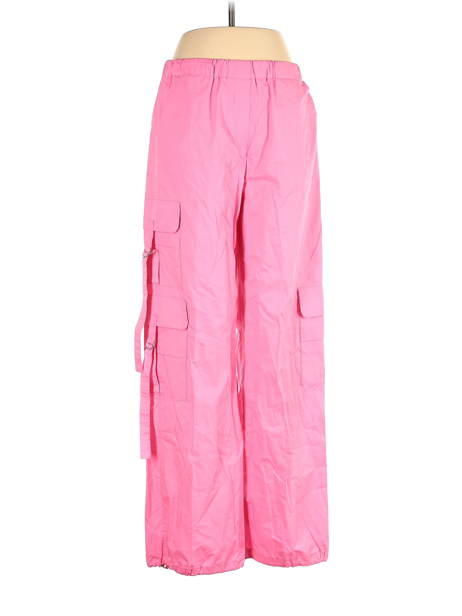 Zara 100 Cotton Solid Pink Cargo Pants Size Xs 43 Off Thredup