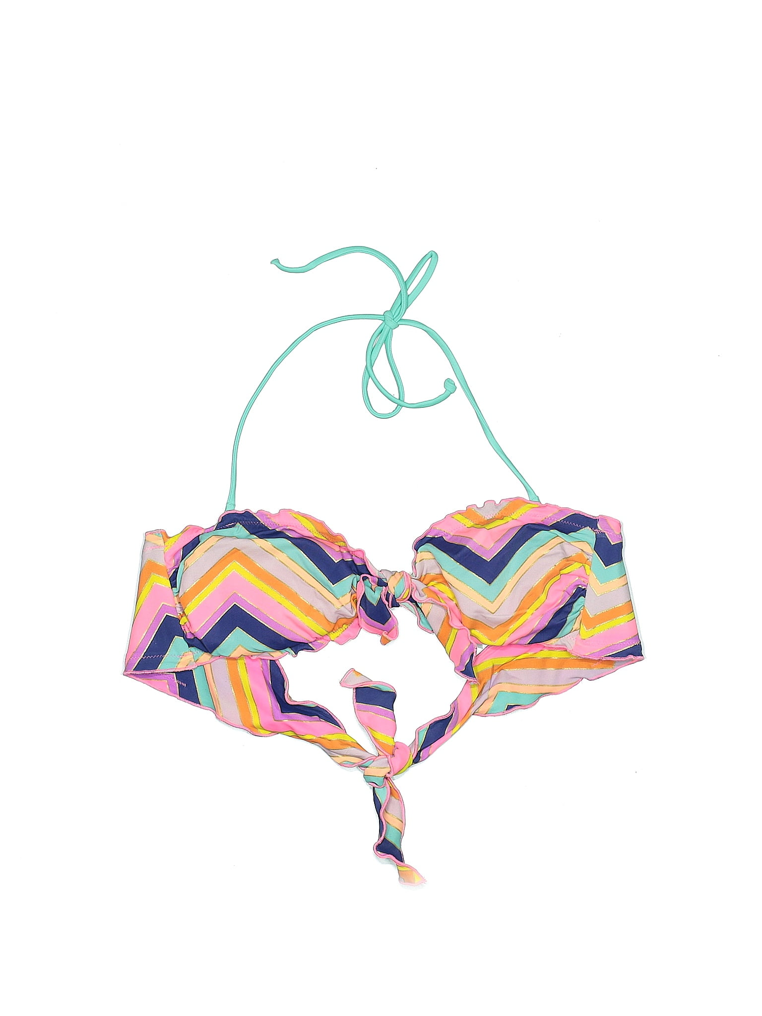 Victoria's Secret Chevron-herringbone Chevron Multi Color Pink Swimsuit Top Size M - 59% off ...