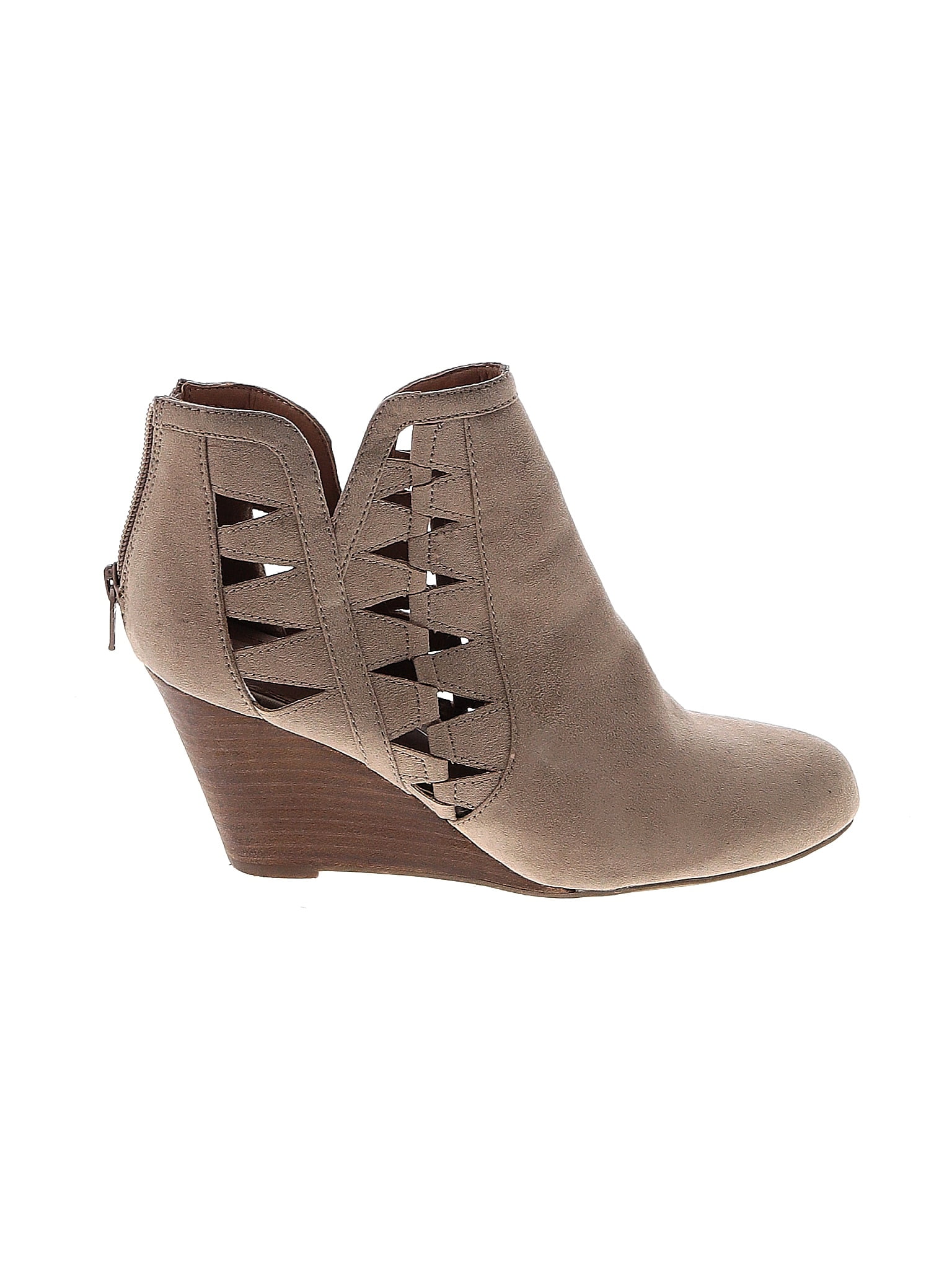REPORT Solid Brown Gray Ankle Boots Size 7 - 64% off | thredUP