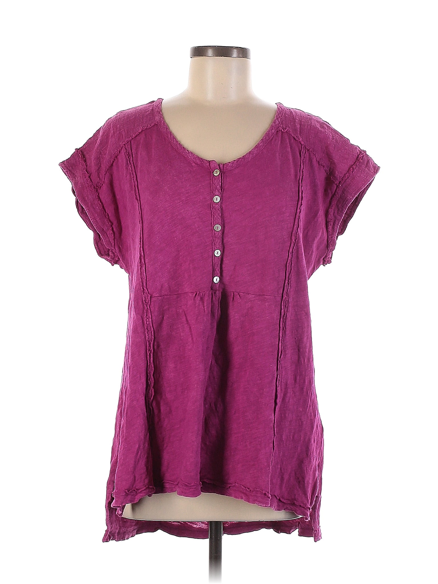 Eri + Ali Purple Short Sleeve Blouse Size M - 74% off | thredUP