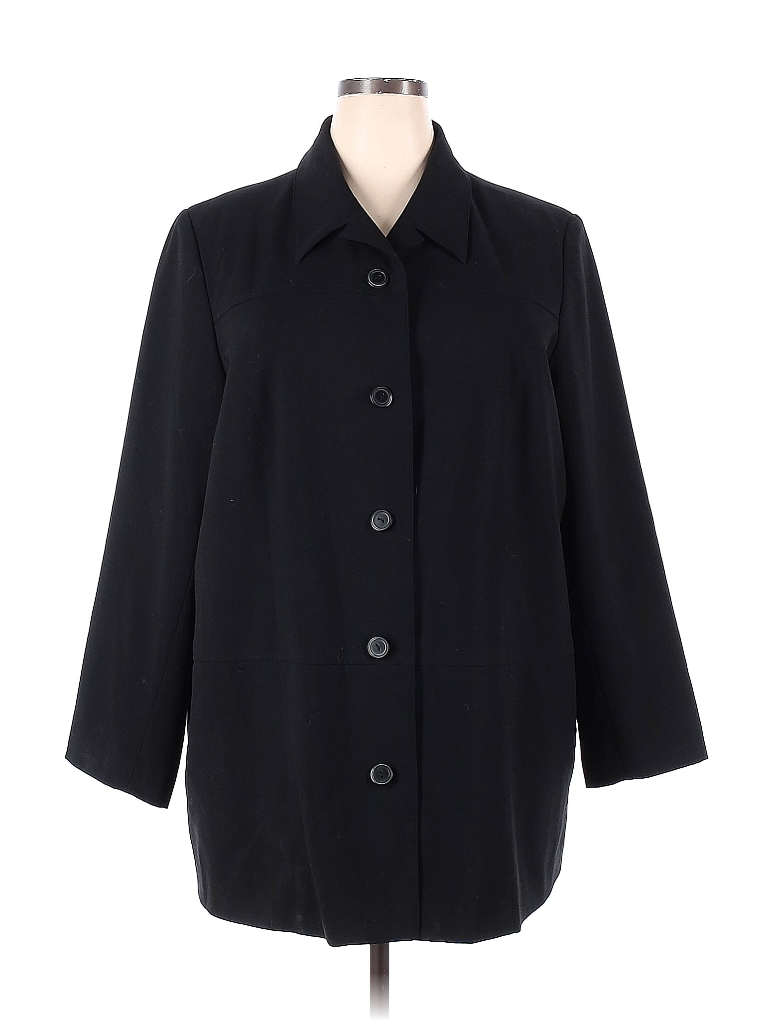 Avenue Solid Black Jacket Size 22 - 24 Plus (Plus) - 65% off | thredUP