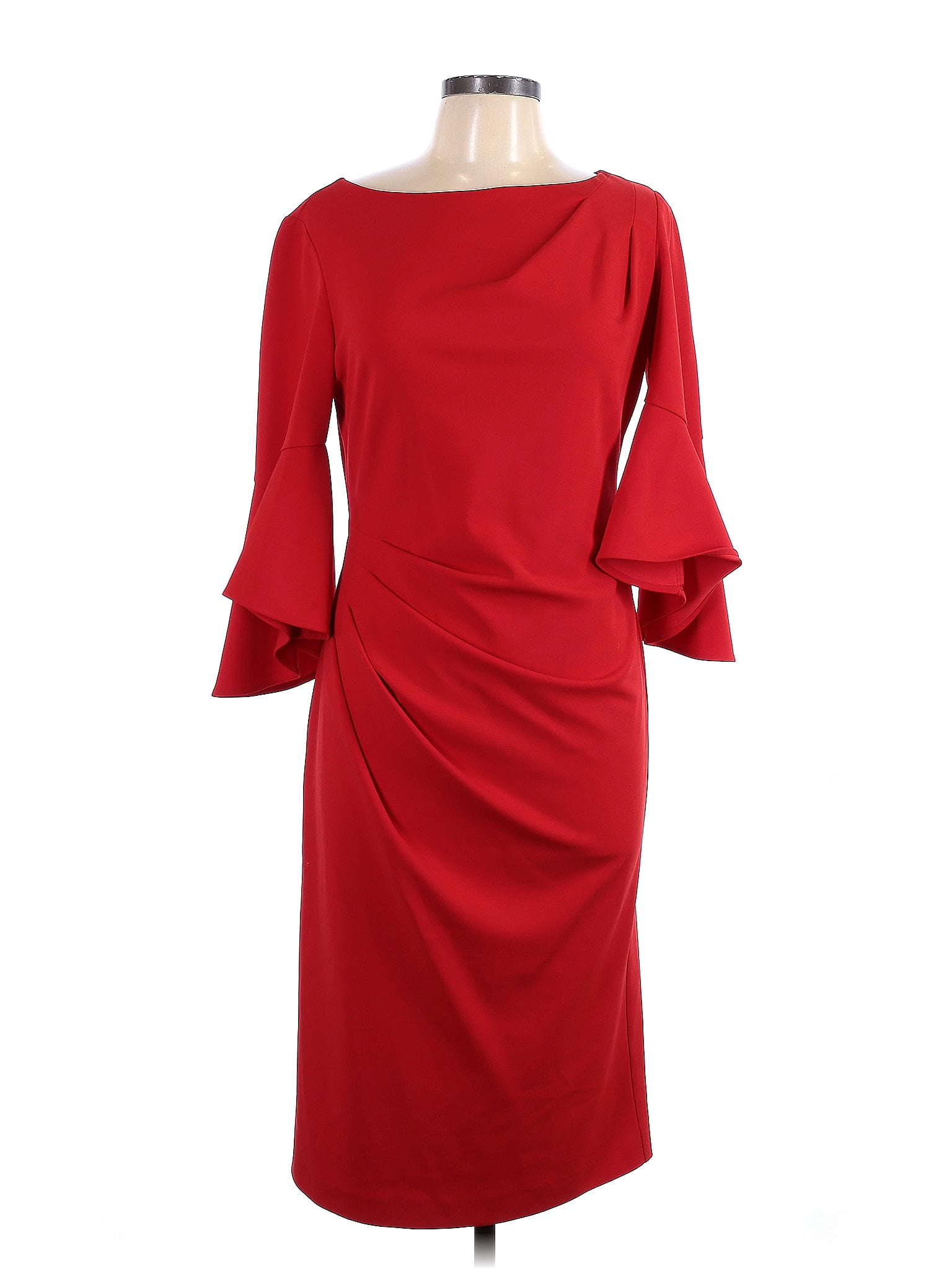 Joseph Ribkoff Solid Red Cocktail Dress Size 12 77 Off Thredup