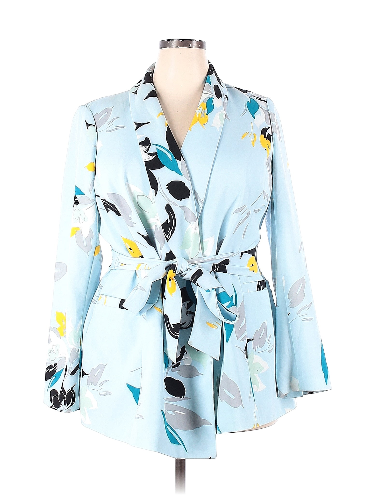 Lane Bryant Floral Blue Blazer Size 18 20 Plus Plus 60 Off Thredup