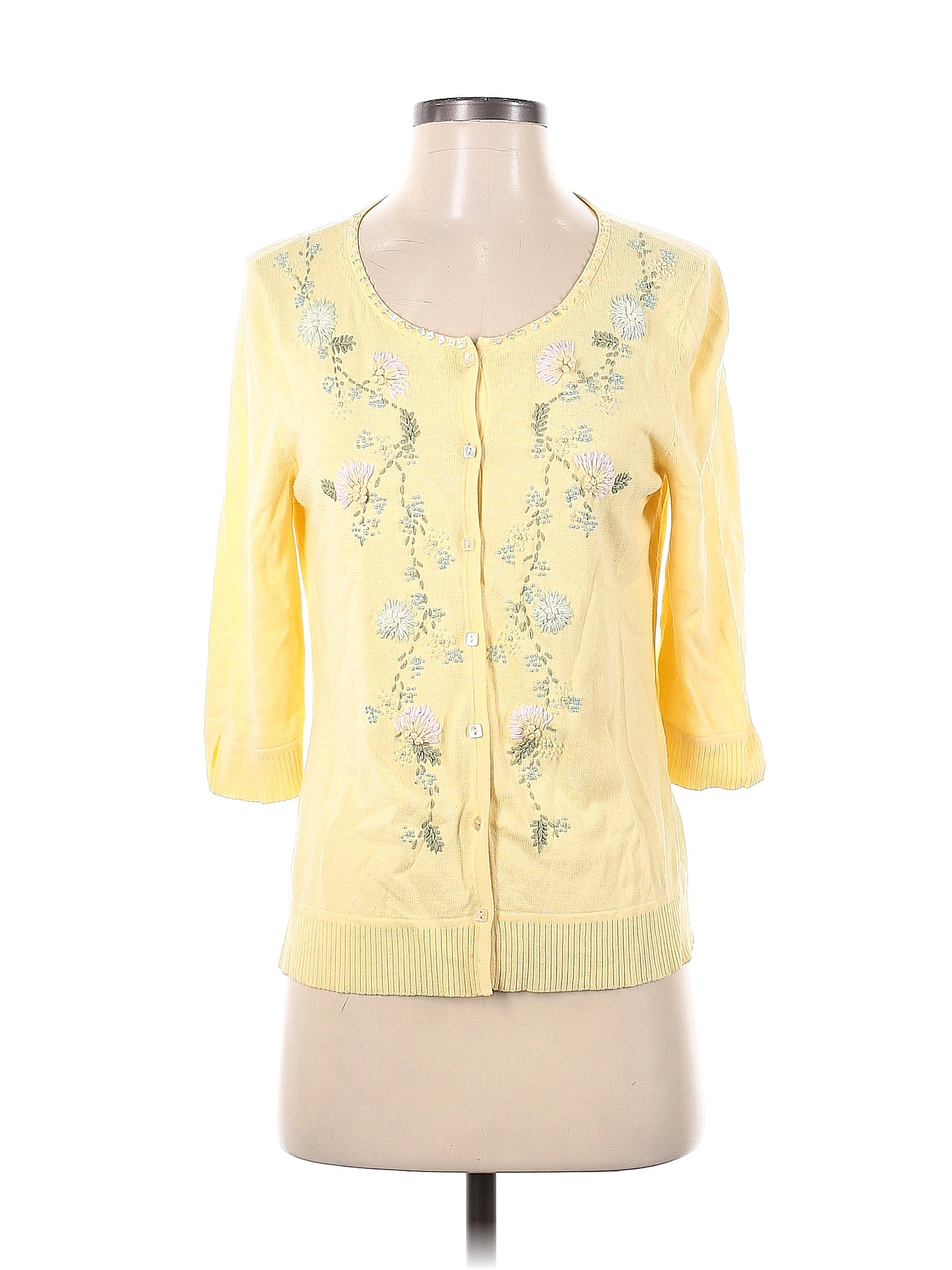 Sigrid Olsen Yellow Cardigan Size S - 79% off | thredUP