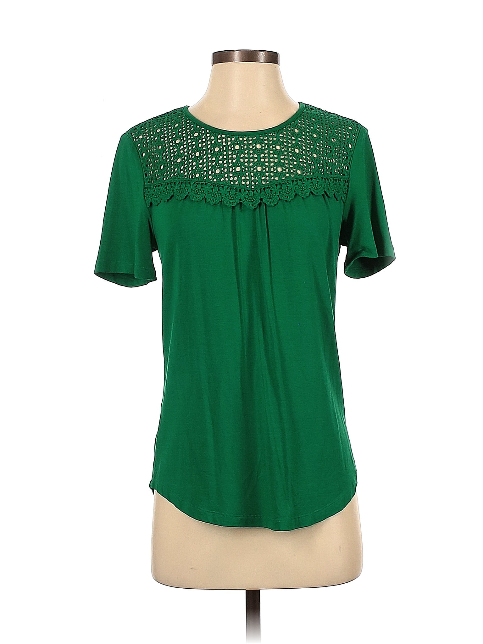 Daniel Rainn Green Short Sleeve Top Size Xs 70 Off Thredup