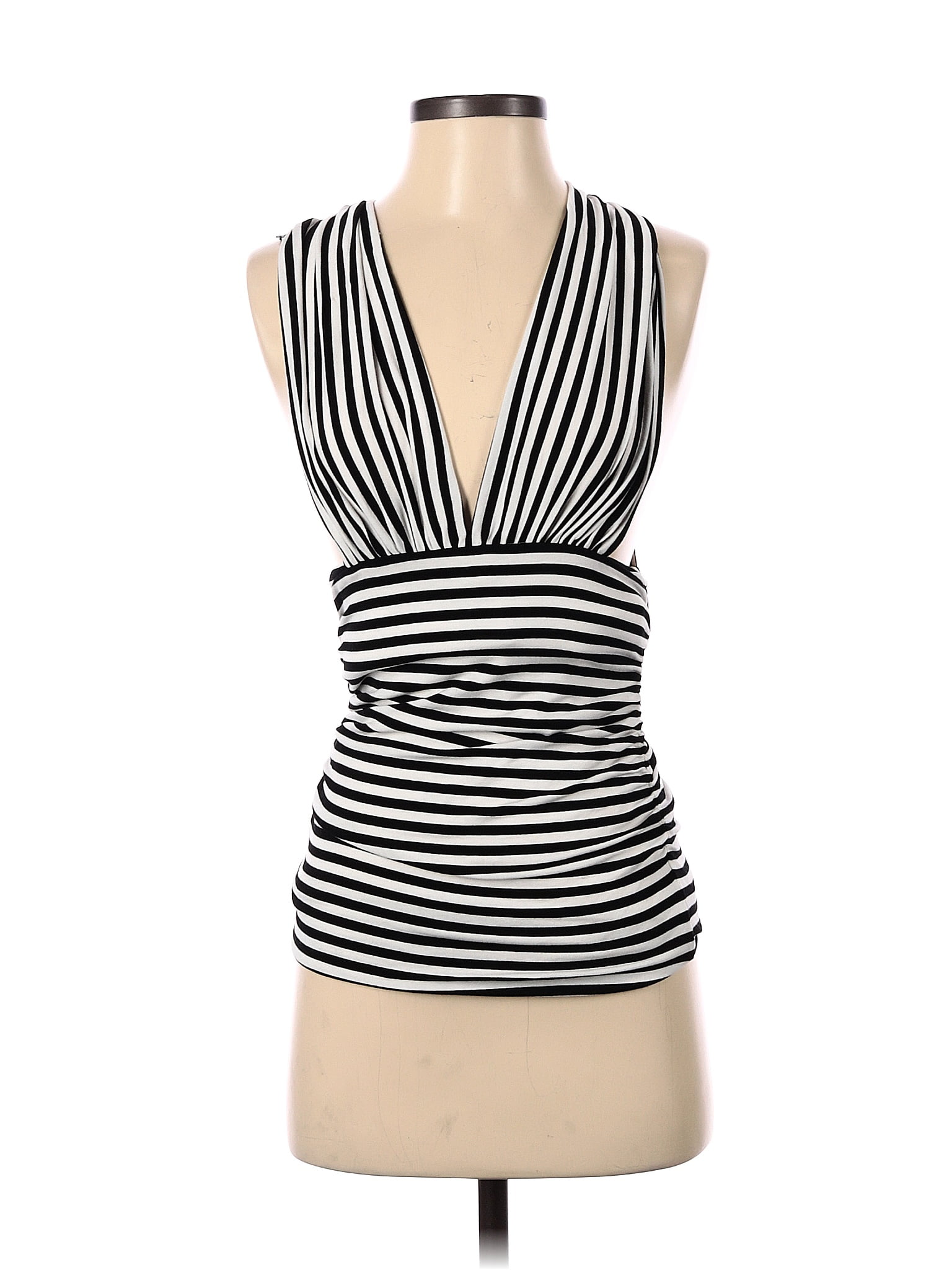 White House Black Market Stripes Black Sleeveless Top Size XS - 72% off ...