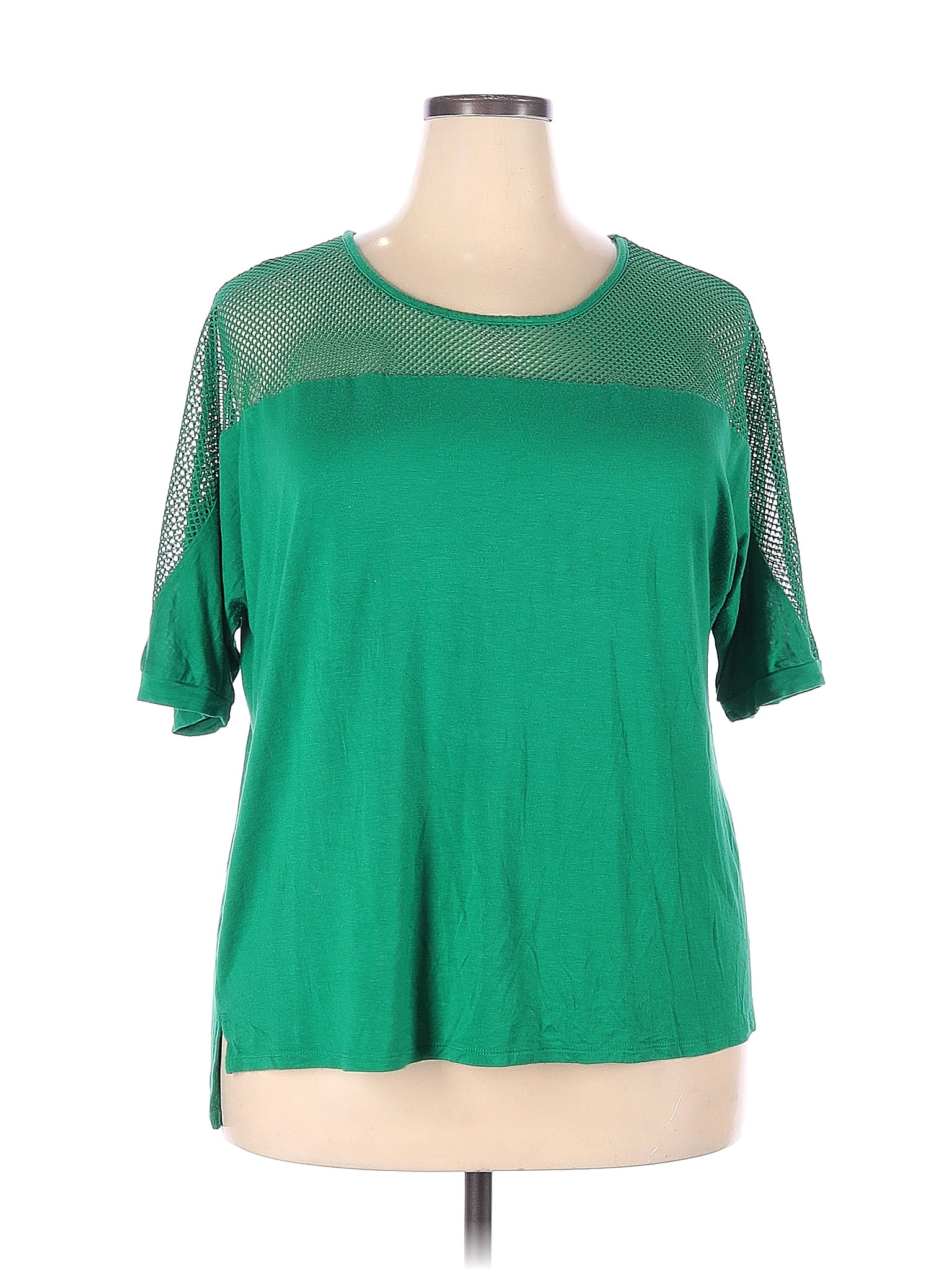 Lane Bryant Green Short Sleeve Top Size 18 Plus 50 Off Thredup