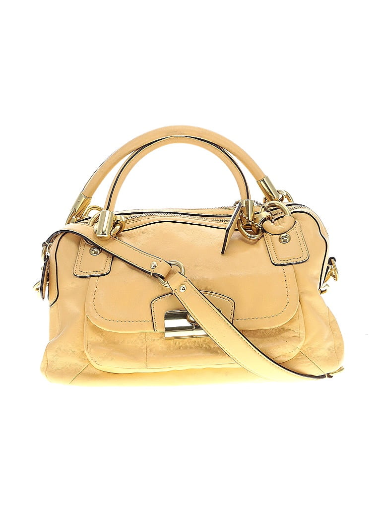 Coach 100% Leather Yellow Leather Satchel One Size - 79% off | thredUP