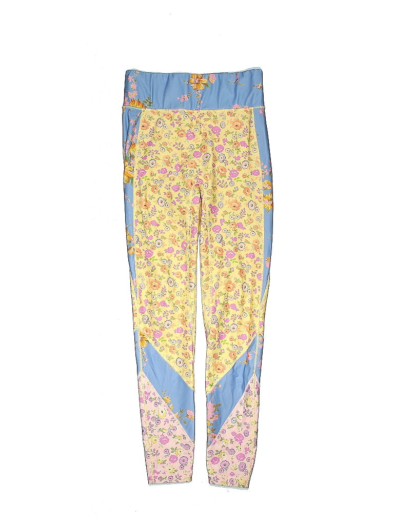 LoveShackFancy x Bandier Floral Multi Color Yellow Leggings Size S - 68 ...