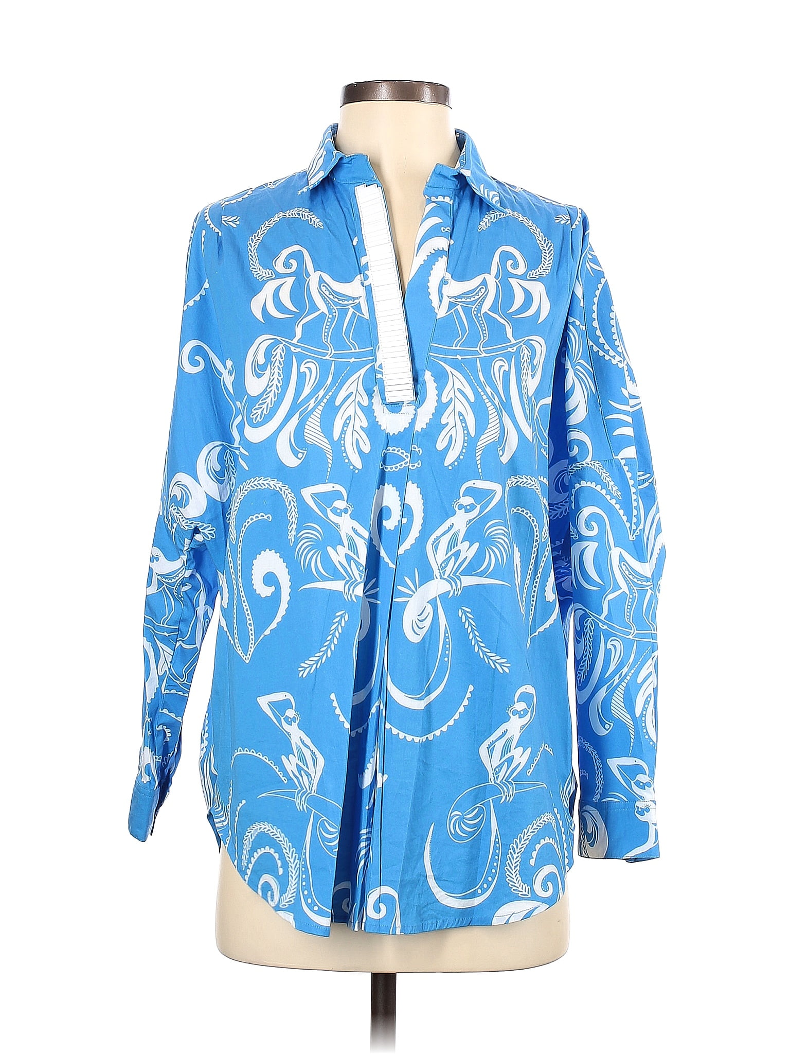 Sheridan French Blue Long Sleeve Blouse Size XS - 79% off | thredUP