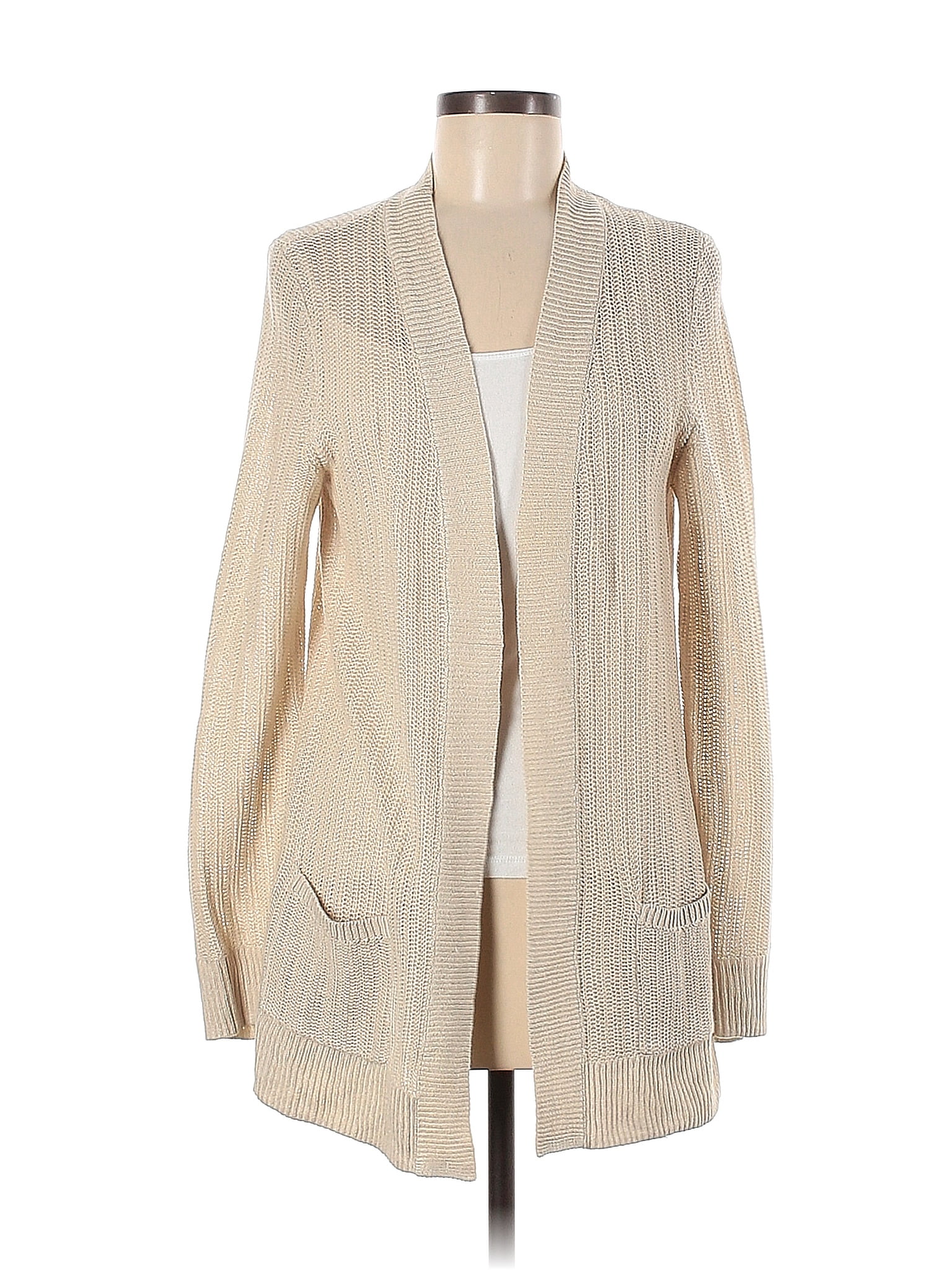 Talbots 100% Linen Tan Cardigan Size M - 73% off | thredUP