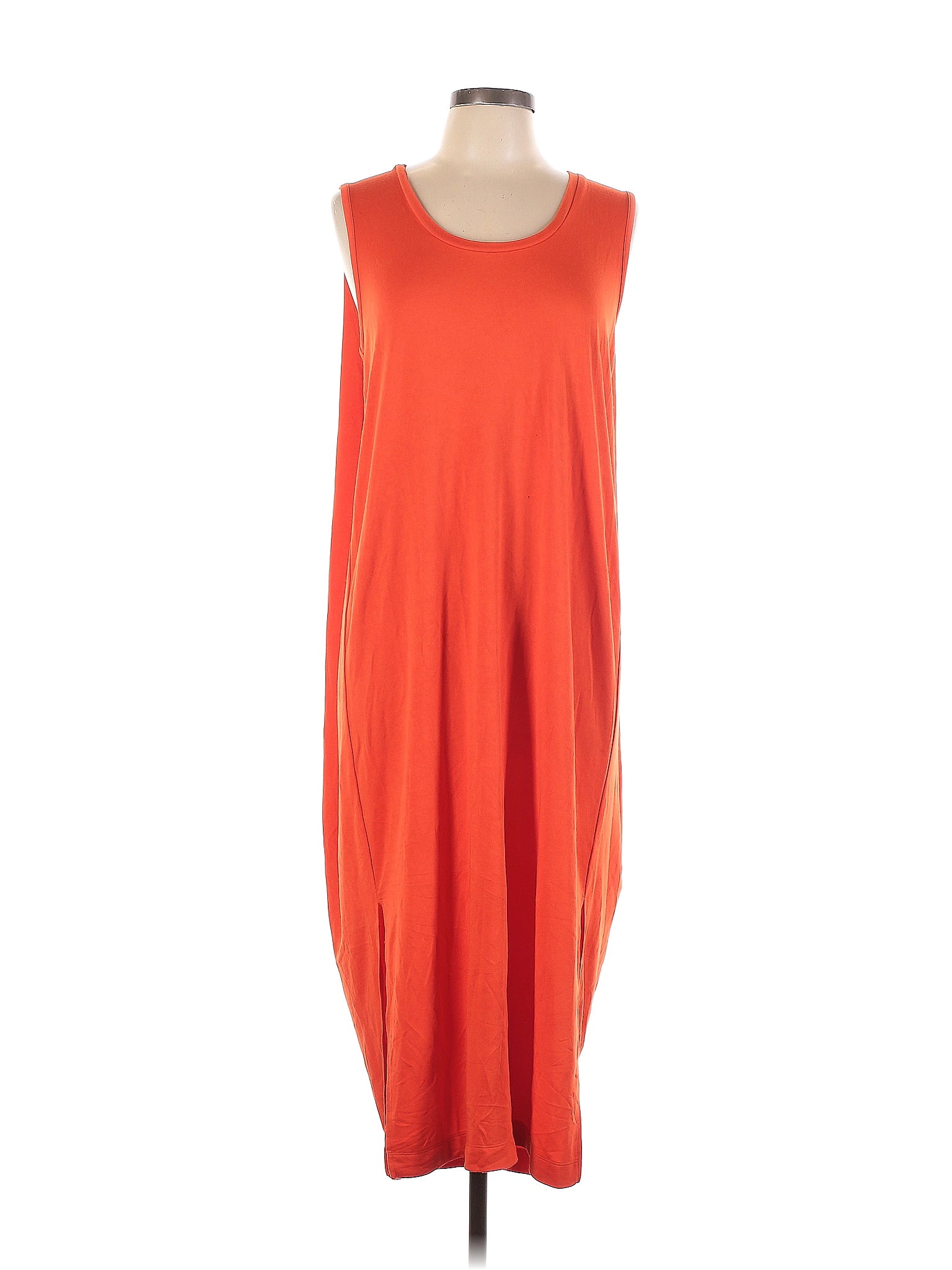 B New York Solid Burnt Orange Orange Casual Dress Size L - 86% off ...