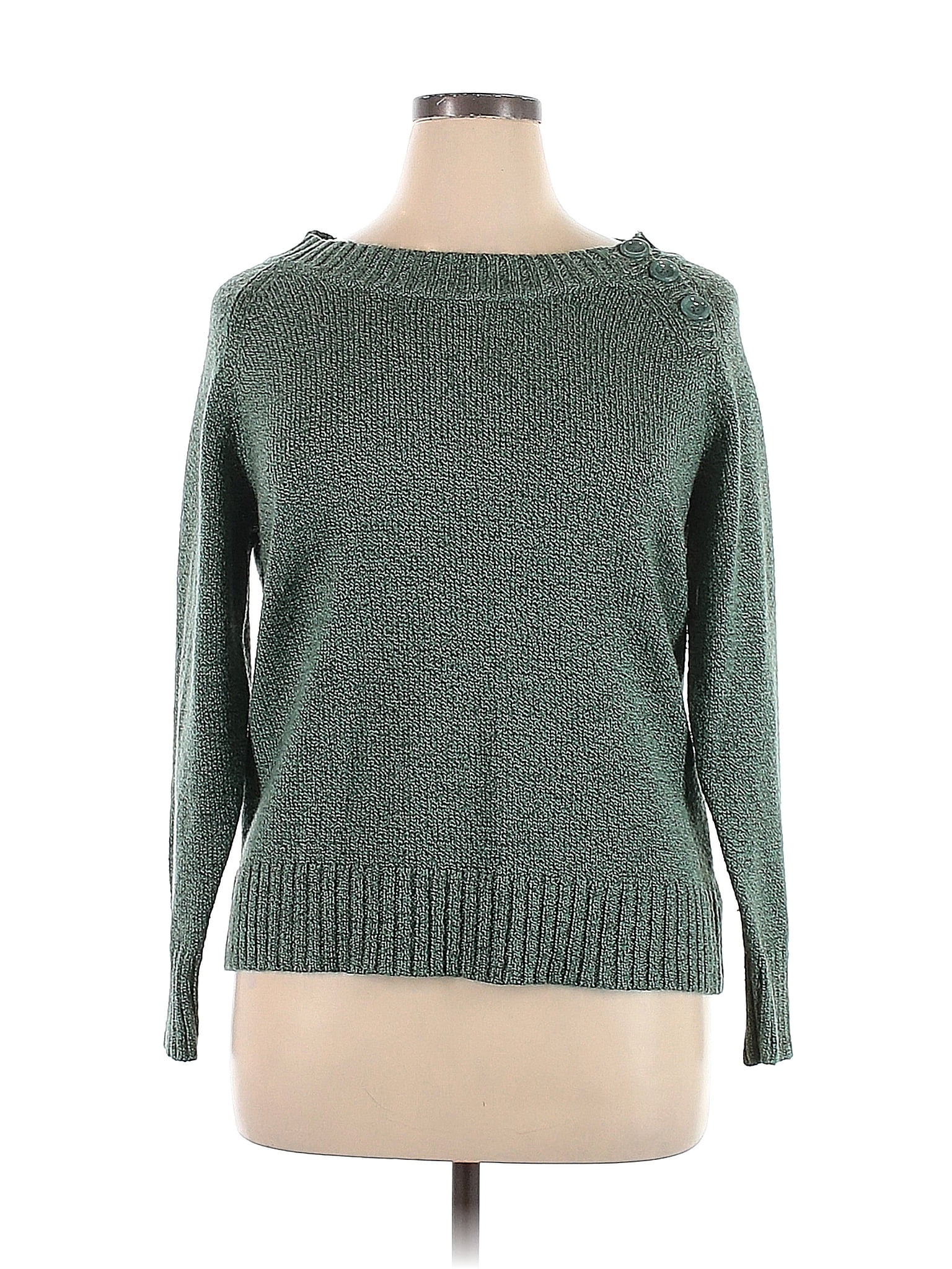 St. John's Bay Green Pullover Sweater Size 1X (Plus) - 56% off | thredUP
