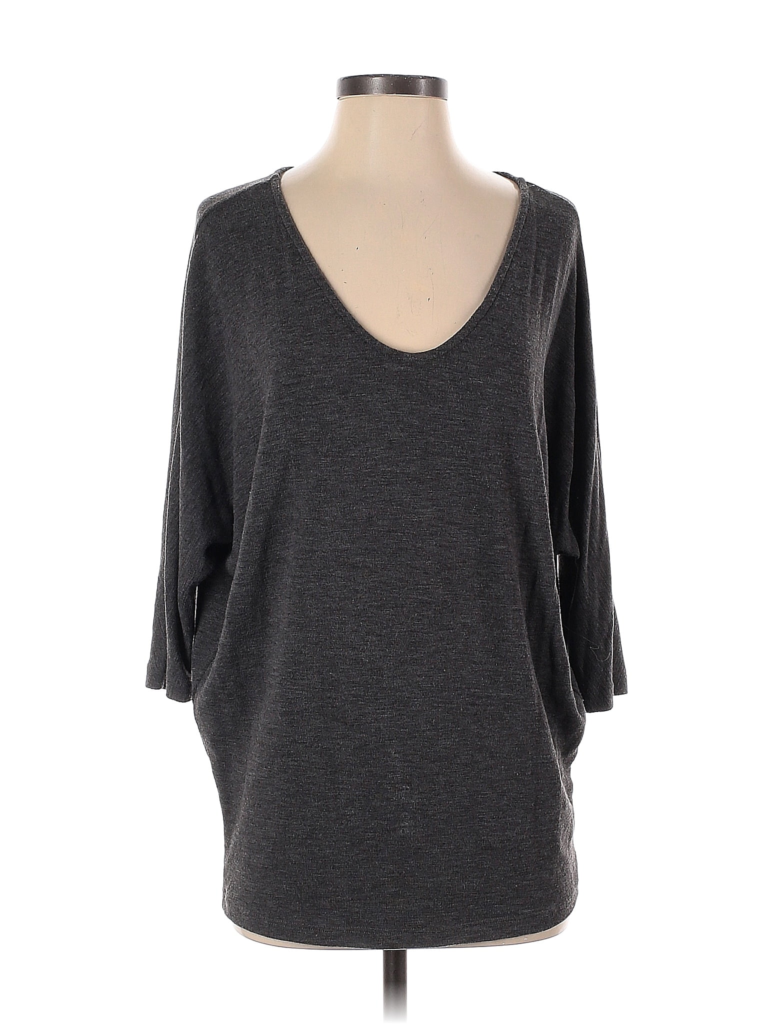 Laila Jayde Gray 3/4 Sleeve Top Size S - 64% off | thredUP