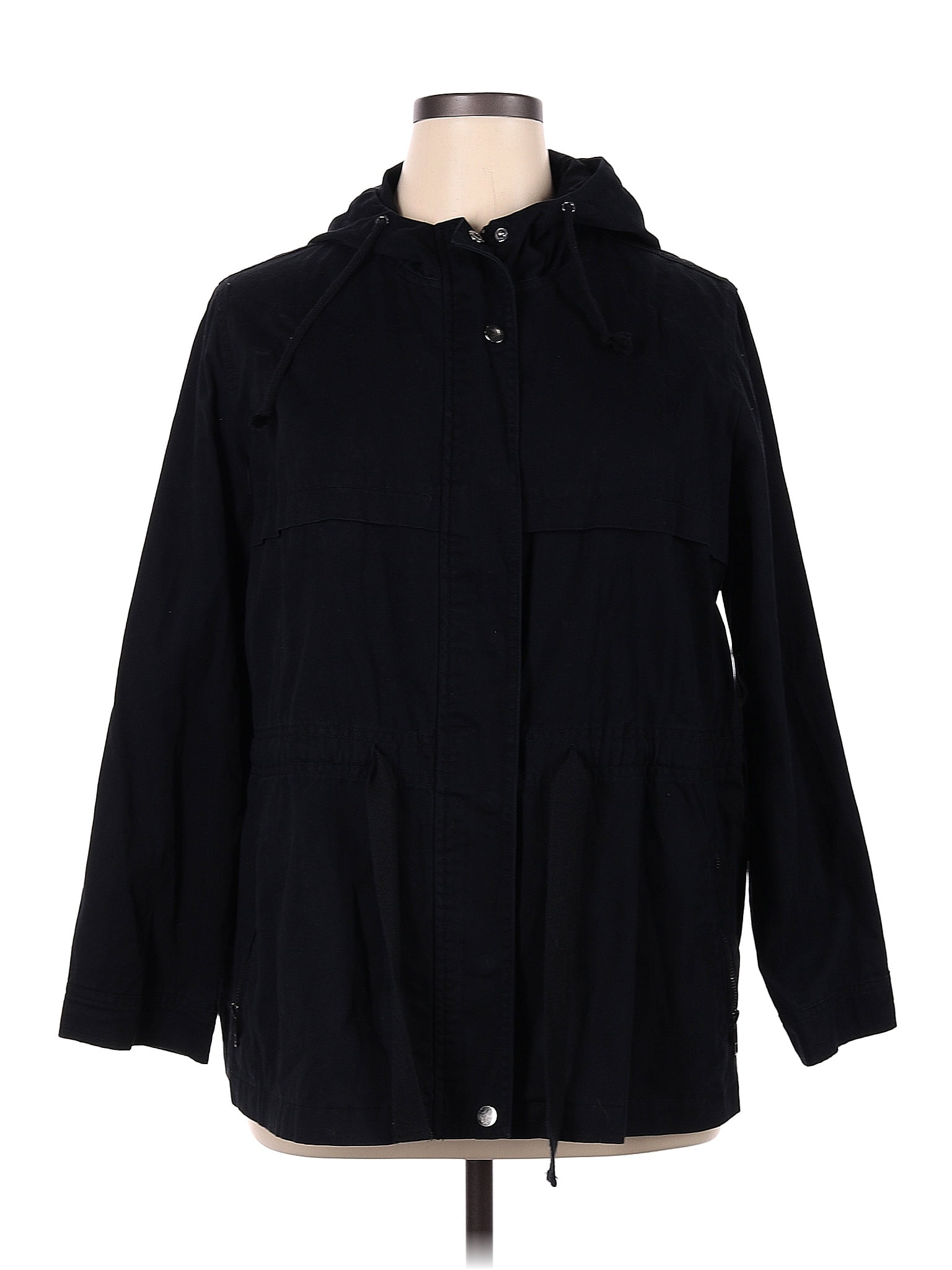 St. John's Bay 100% Cotton Black Jacket Size 0X (Plus) - 73% off | thredUP