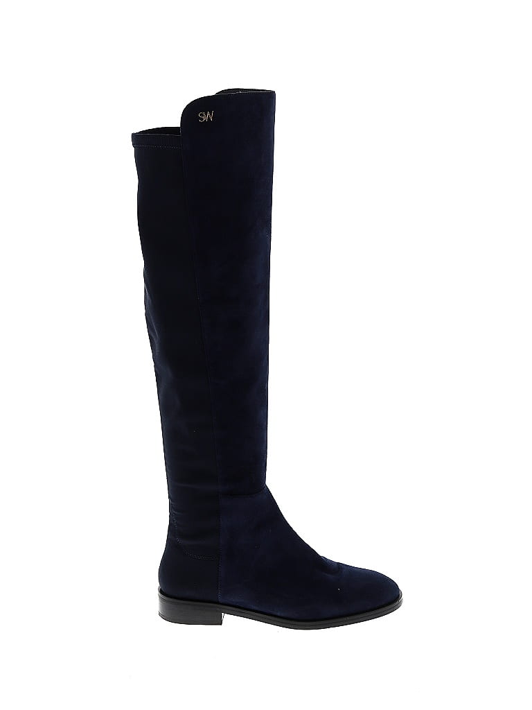 Stuart Weitzman Solid Blue Boots Size 9 - 77% off | thredUP