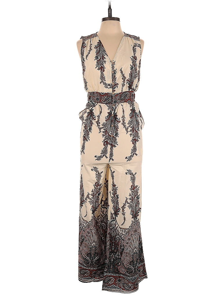 Luukse 100% Viscose Tan Jumpsuit Size XL - 70% off | ThredUp