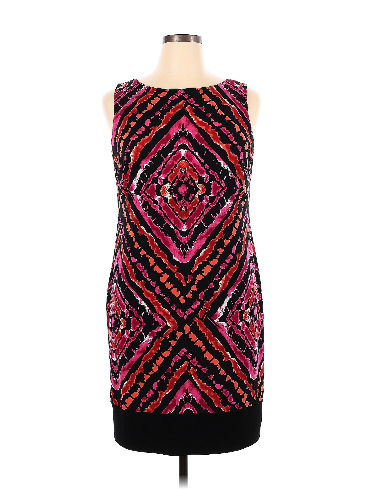 AB Studio Multi Color Burgundy Casual Dress Size XL - 58% off | thredUP
