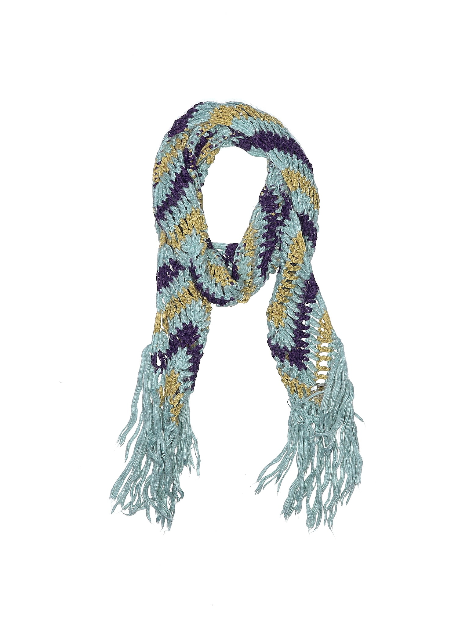 Lucky Brand 100% Acrylic Multi Color Teal Scarf One Size - 69% off ...