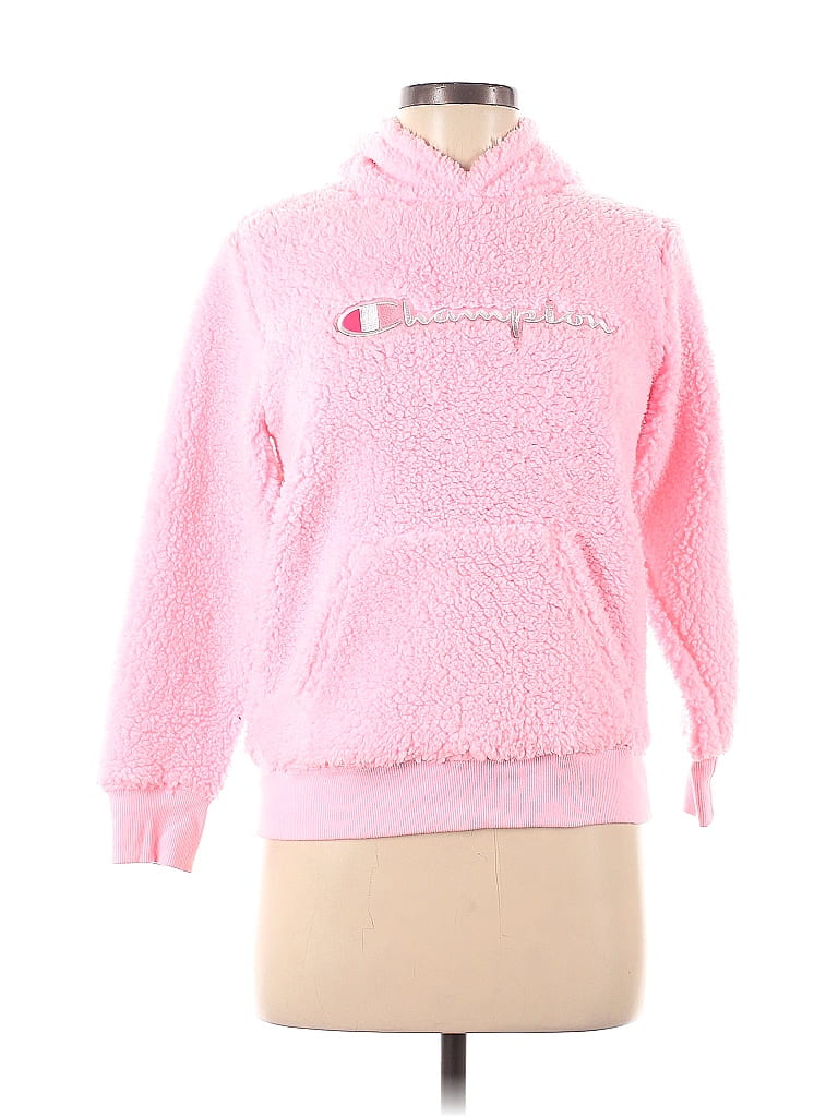 Champion 100% Polyester Solid Pink Fleece Size L - 50% off | thredUP