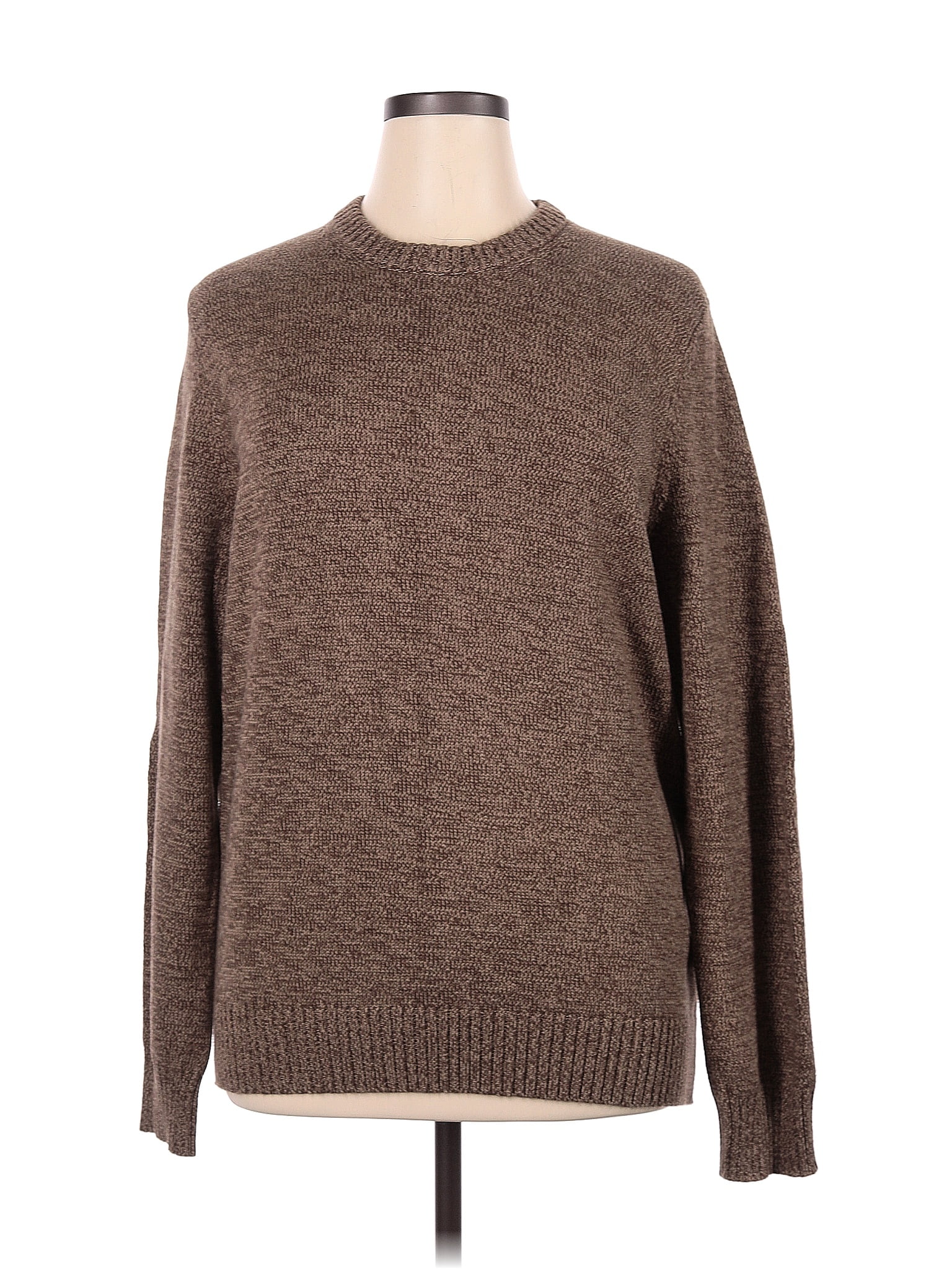 St. John's Bay 100% Cotton Color Block Brown Pullover Sweater Size XL ...