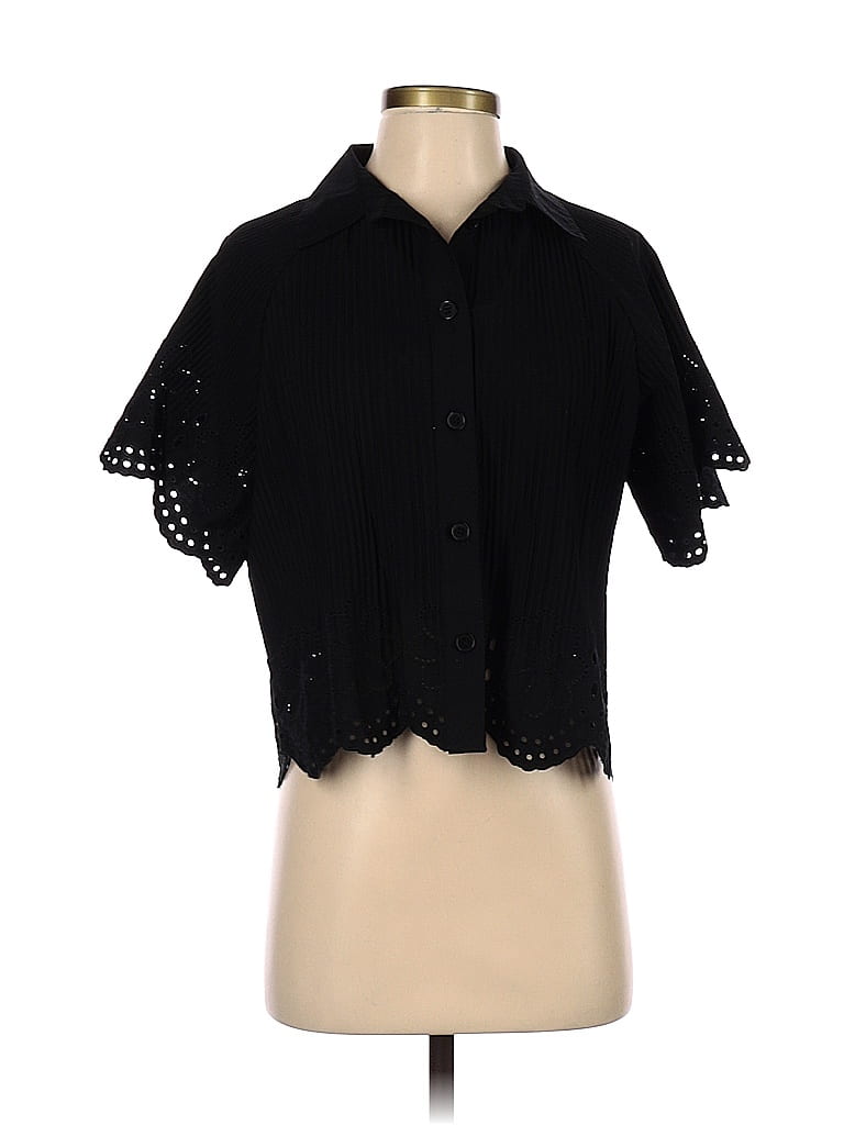 J Crew Black Short Sleeve Blouse Size S 75 Off Thredup