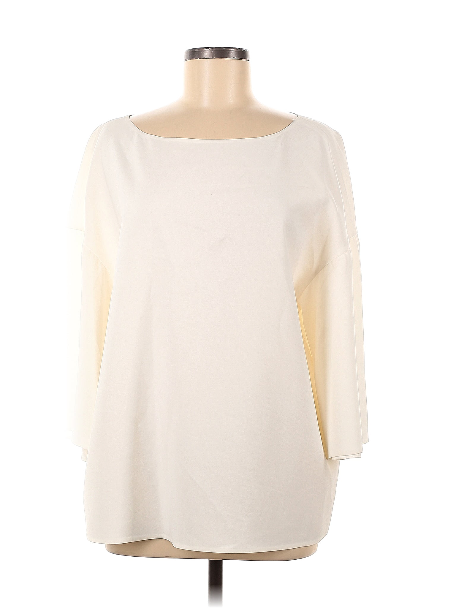 Lafayette 148 New York Ivory White Long Sleeve Blouse Size XL - 87% off | ThredUp