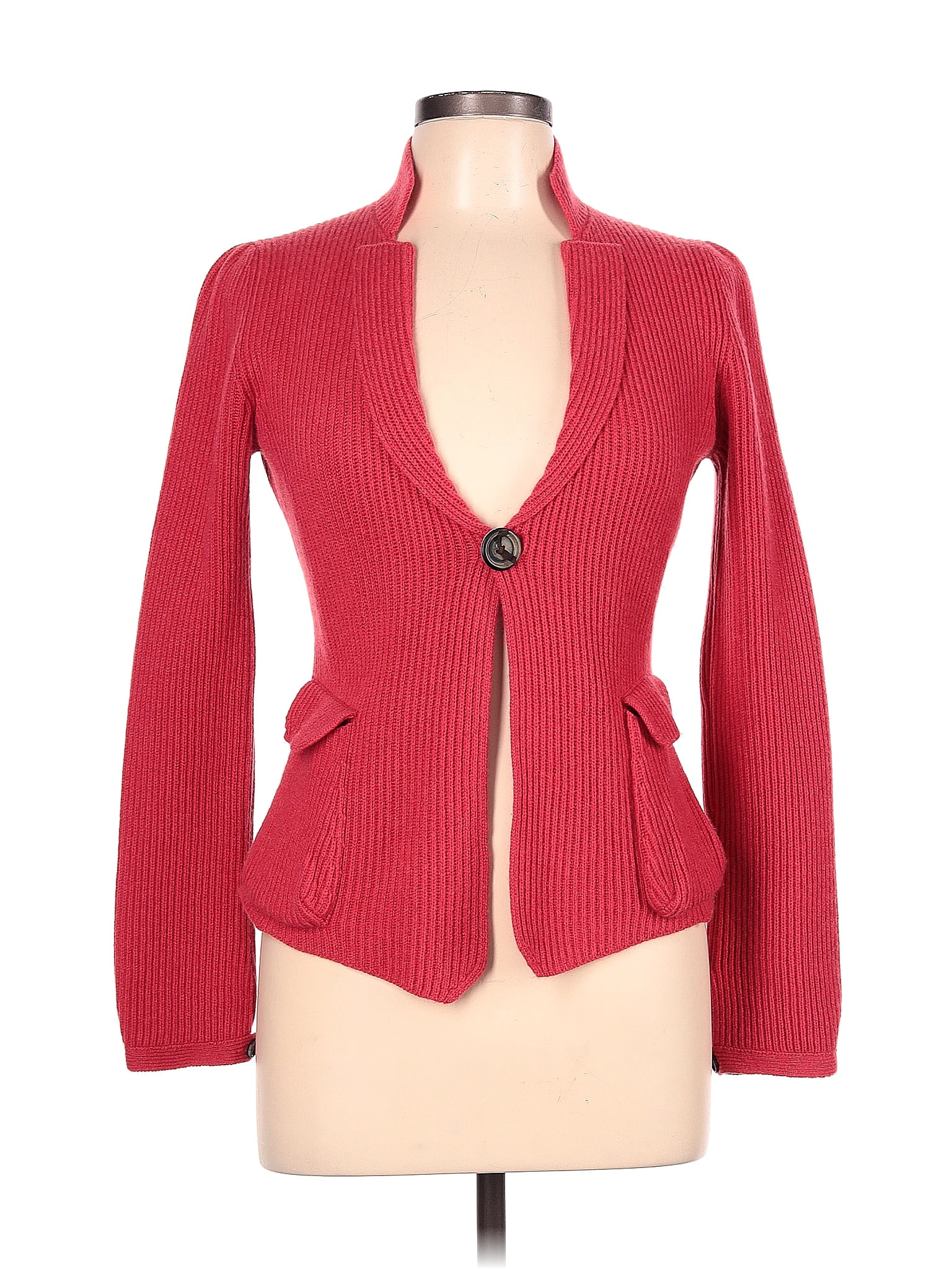 Brunello Cucinelli 100% Cashmere Color Block Solid Red Cashmere ...