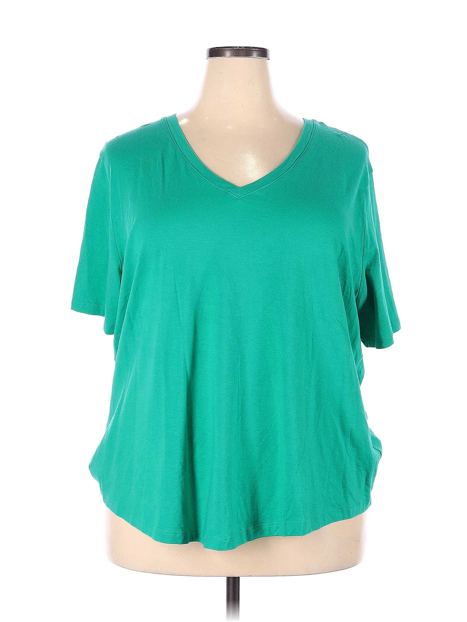 Terra And Sky Solid Green Short Sleeve T Shirt Size 3x Plus 7 Off