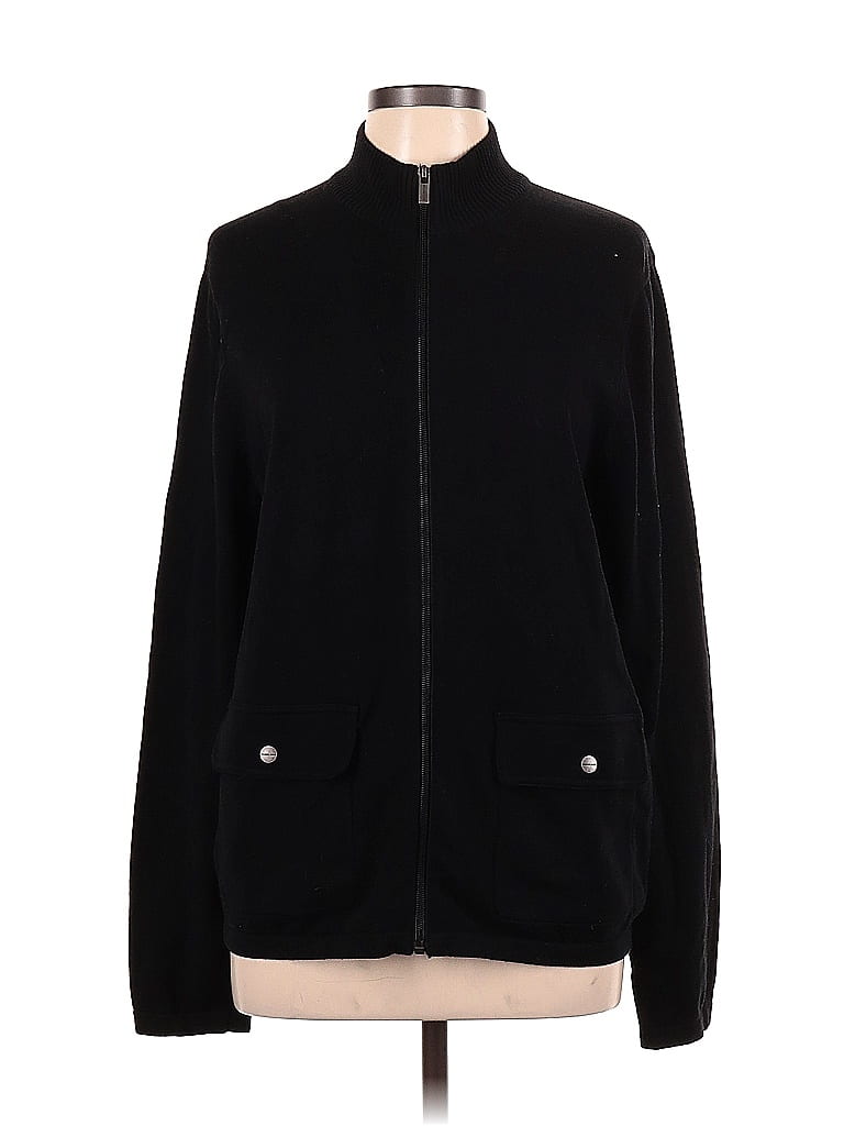 MICHAEL Michael Kors 100% Cotton Solid Black Jacket Size M - 71% off ...